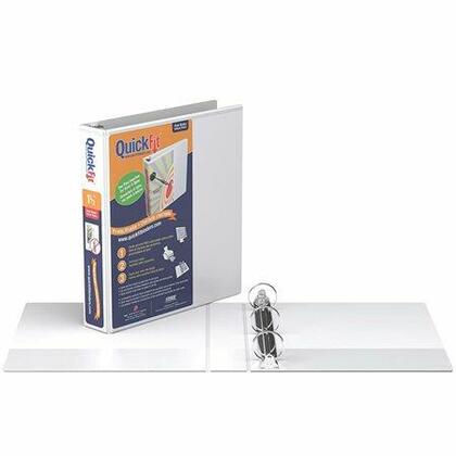 QuickFit® Presentation Binder with 2 clear pockets, Round rings. Letter ...