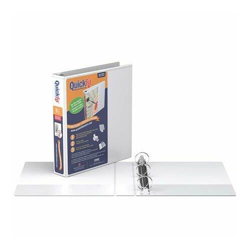 QuickFit® Presentation Binder with 2 clear pockets, Round rings. Letter ...