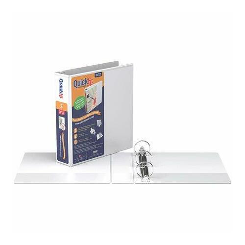 QuickFit® Presentation Binder with 2 clear pockets, Round rings. Letter ...