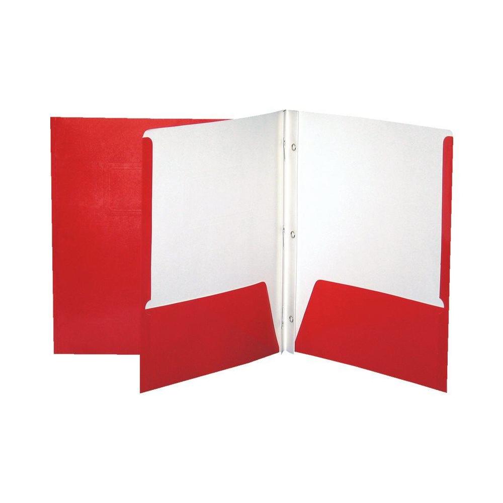 Laminated Cardboard Duo-Tang, 3 fasteners, 2 inside pockets, 80 sheets ...