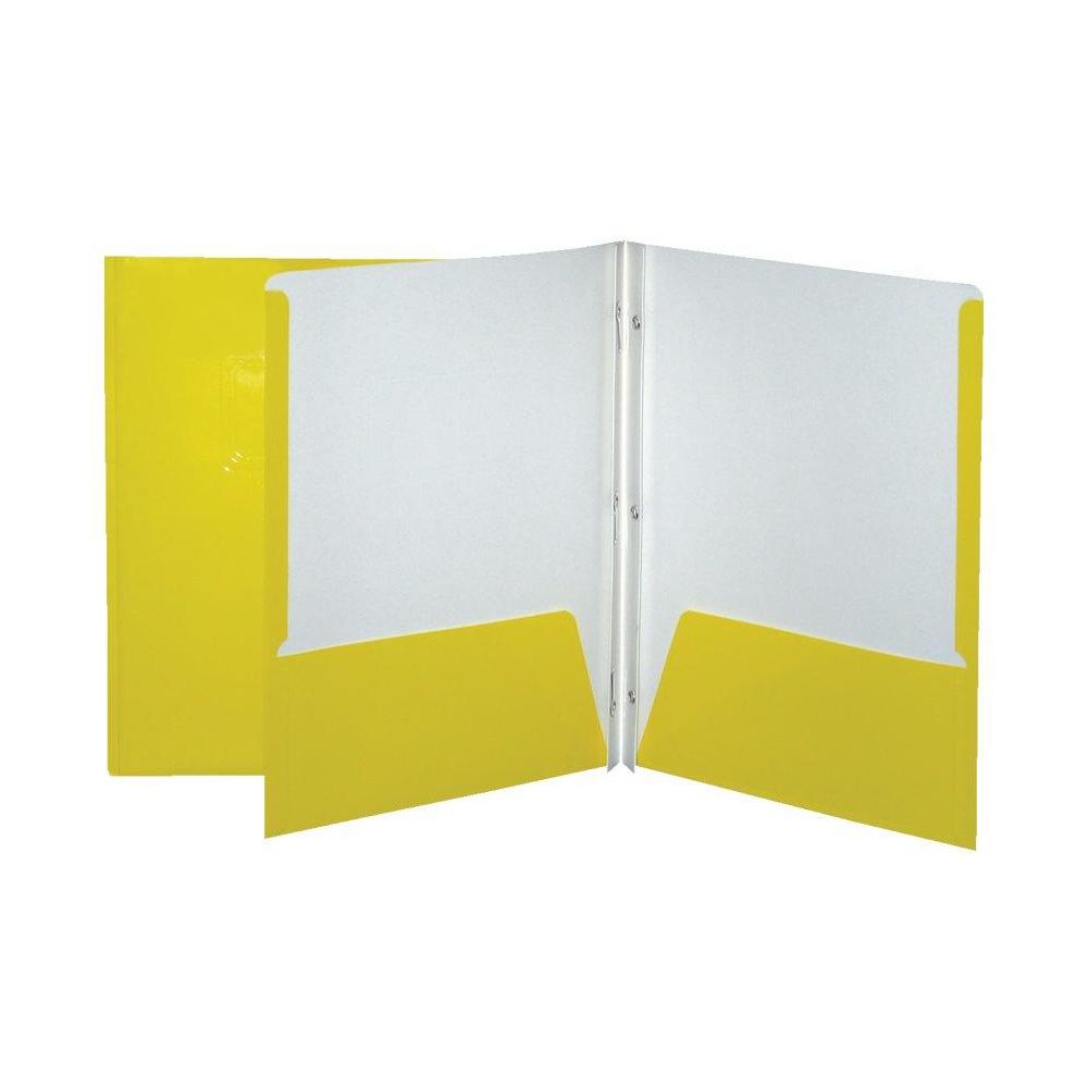 Laminated Cardboard Duo-Tang, 3 fasteners, 2 inside pockets, 80 sheets ...