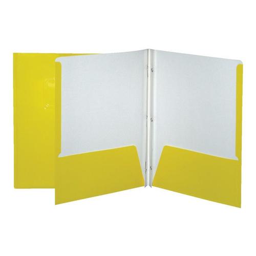 Laminated Cardboard Duo-Tang, 3 fasteners, 2 inside pockets, 80 sheets ...