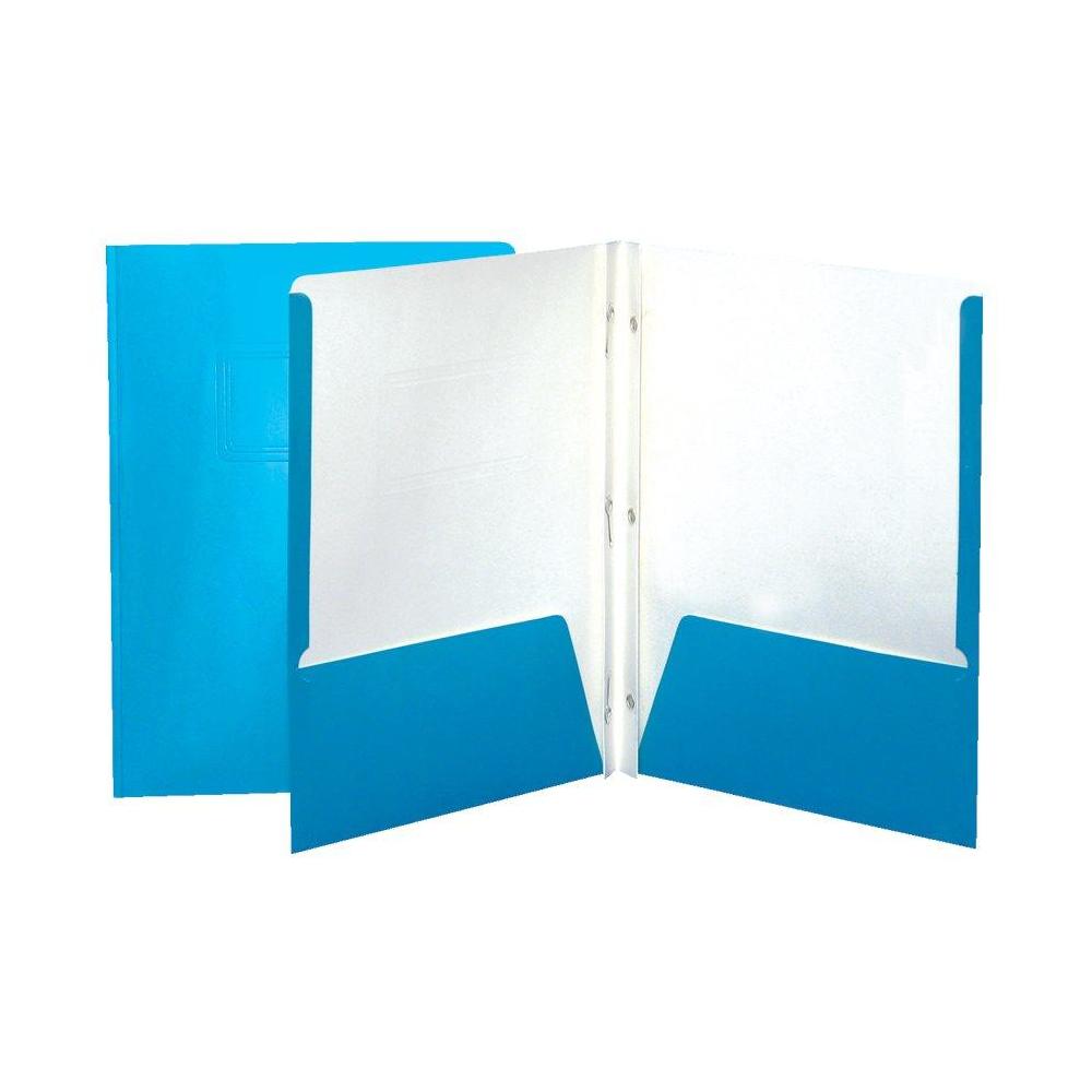 Laminated Cardboard Duo-Tang, 3 fasteners, 2 inside pockets, 80 sheets ...