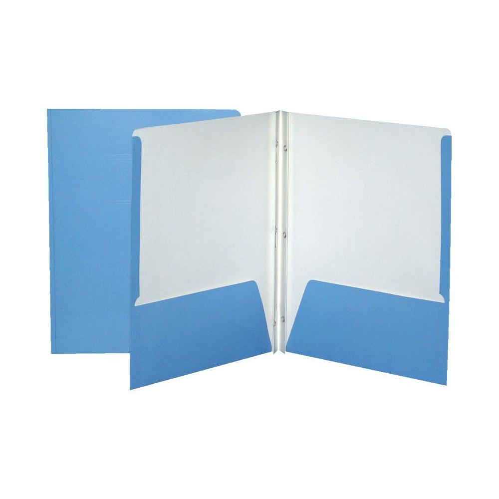 Laminated Cardboard Duo-Tang, 3 fasteners, 2 inside pockets, 80 sheets ...