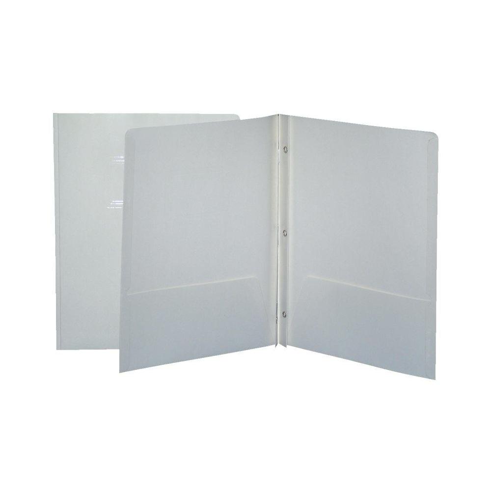 Laminated Cardboard Duo-Tang, 3 fasteners, 2 inside pockets, 80 sheets ...