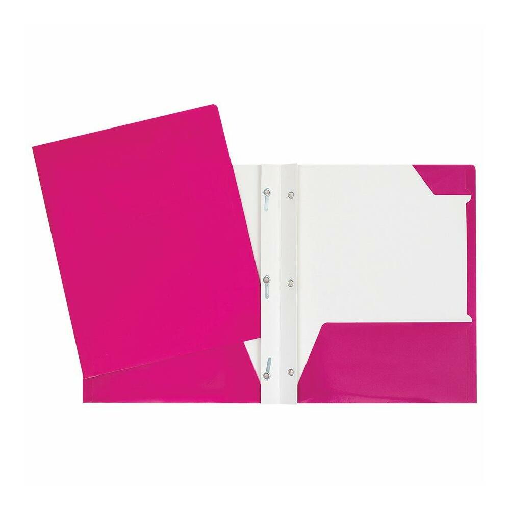 Laminated Cardboard Duo-Tang, 3 fasteners, 2 inside pockets, 80 sheets ...