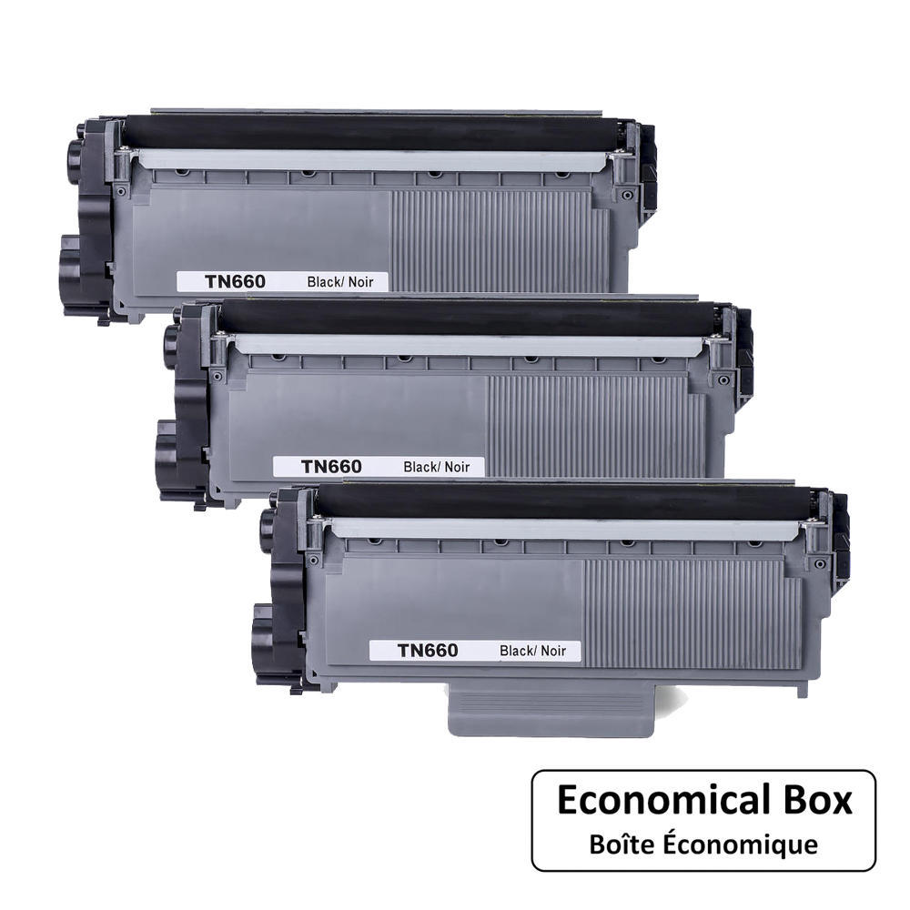 Brother TN-660 Compatible Black Toner Cartridge - Economical Box