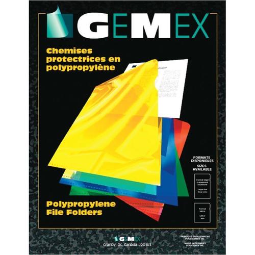 GEMEX® Translucent Polypropylene Protective Two Sealed Folder, 10 ...