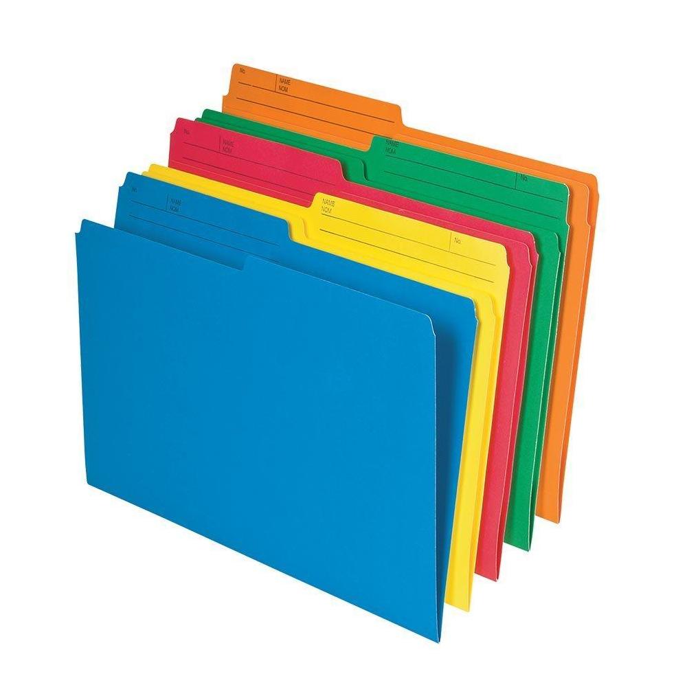 Pendaflex Coloured Letter Size File Folders