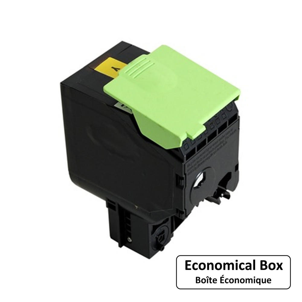 Lexmark 80C1HY0 Remanufactured Yellow Toner Cartridge High Yield ...