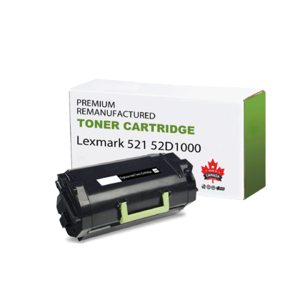 Lexmark 521 52D1000 cartouche de toner remanufacturée noire