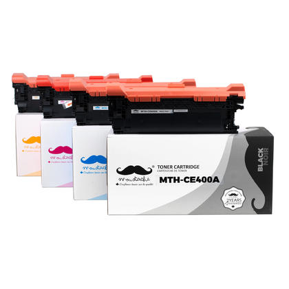 Compatible HP 507A Toner Cartridge Combo BK/C/M/Y - Moustache®