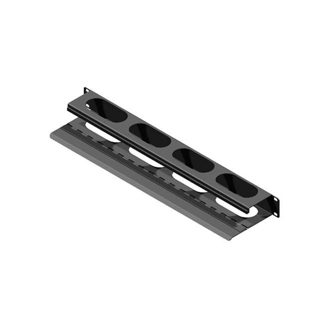Hammond 1U 19 inch Rackmount Cable Management Panel, Hinged Type