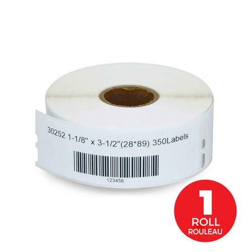 DYMO 30252 350/Roll Labels Address Label, Black on White, 1-1/8" x 3-1/ ...
