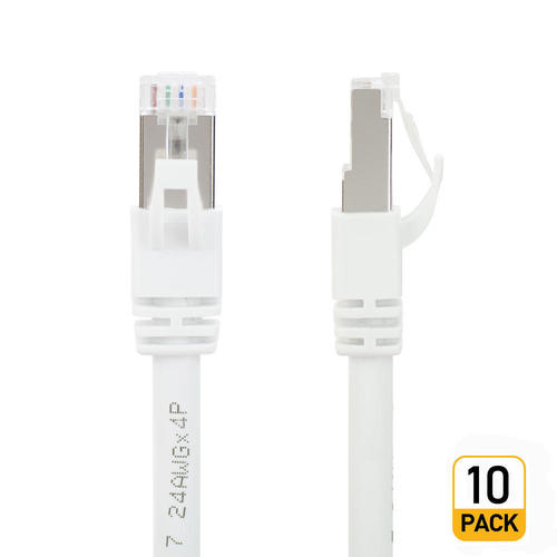 Cat 7 Network Cables Twisted Pair S/STP White- PrimeCables®