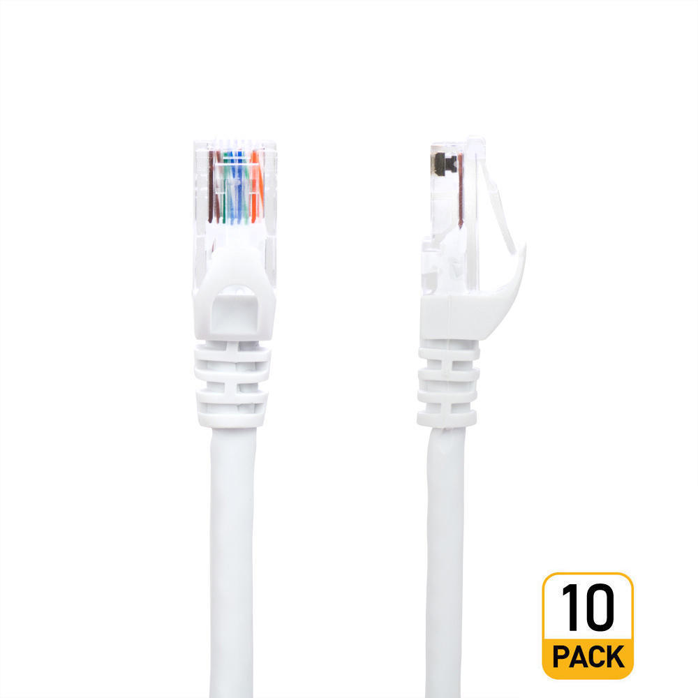 0.5FT Cat5e 350MHz UTP 24AWG Ethernet Network Cable - White - PrimeCables®