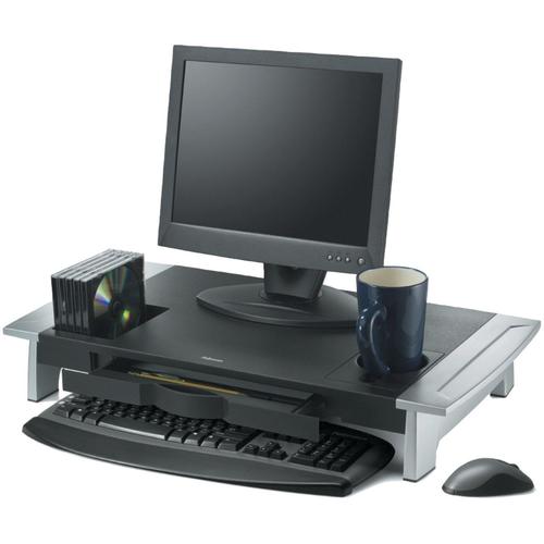 Fellowes® Office Suites™ Monitor Riser, Black/Silver