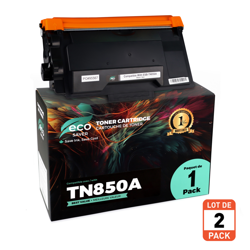 Brother TN850 Compatible Black Toner Cartridge - High Yield TN820 Version