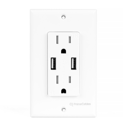 3.1A Smart Fast Charging Dual USB Port, Decora Tamper Resistant Duplex ...