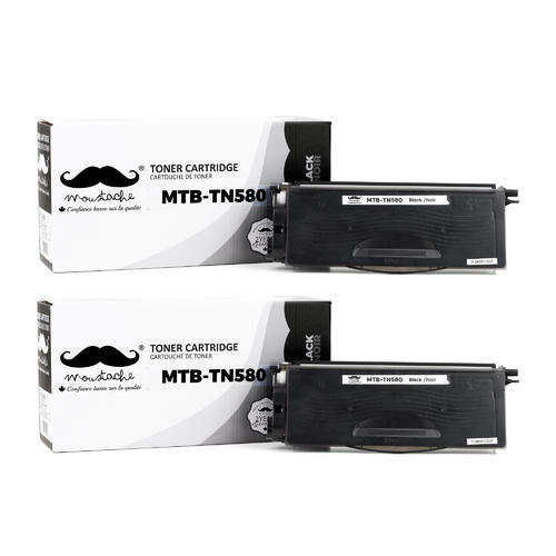 Brother TN580 Compatible Black Toner Cartridge High Yield - Moustache®