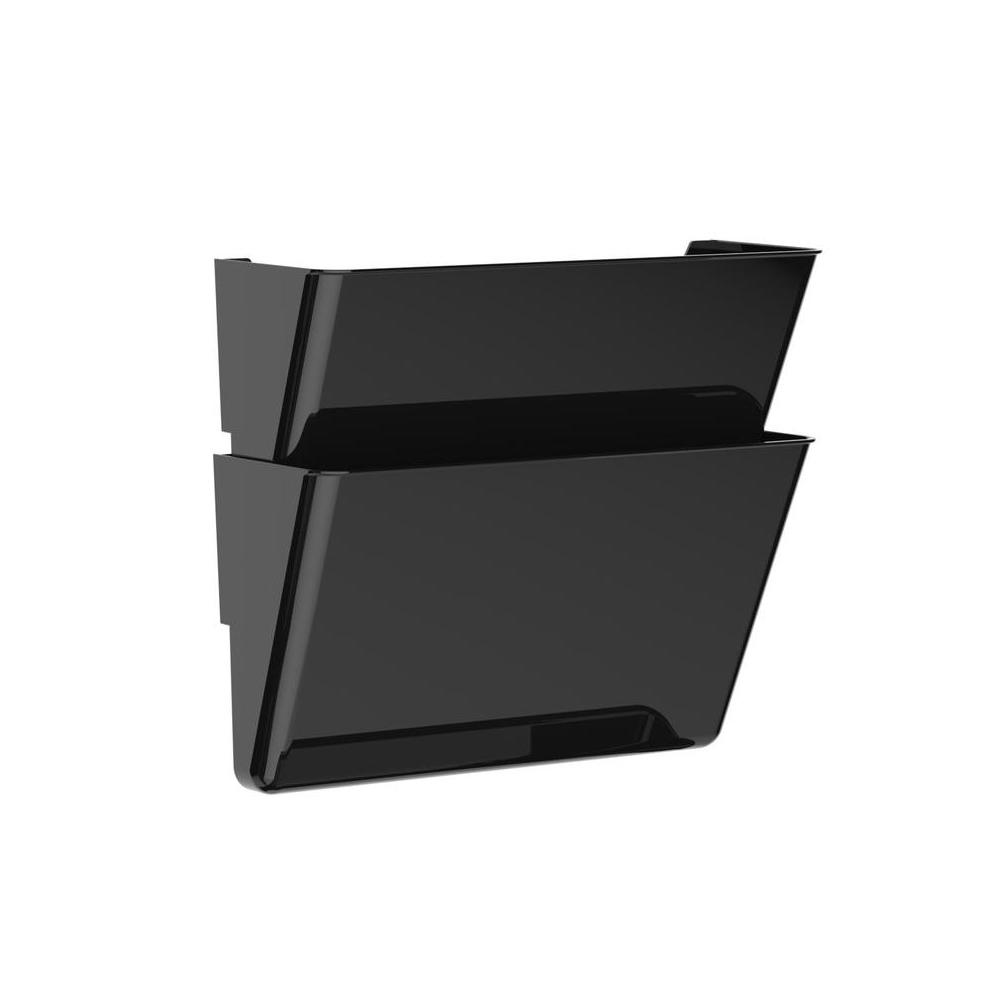 Storex® Snap and Stack Wall Pockets Files - Black, Letter / Legal Size