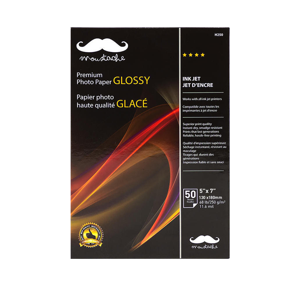 50 Sheets Premium inkjet Photo Paper, Glossy - Moustache®