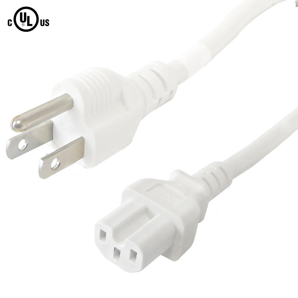 NEMA 5-15P to IEC C15 Power Cable - 14AWG SJT