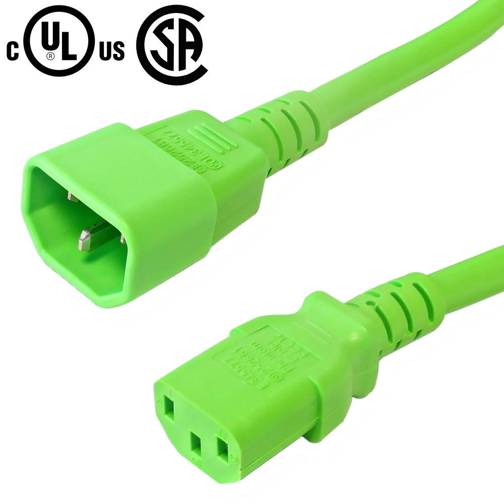 IEC C13 to IEC C14 Power Cable - 14AWG SJT