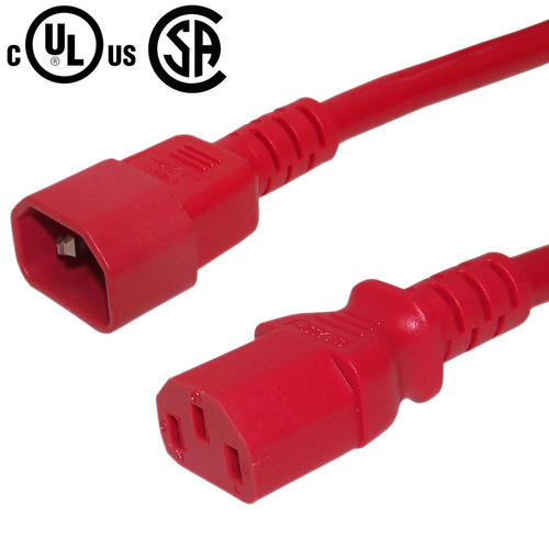 IEC C13 to IEC C14 Power Cable - 14AWG SJT