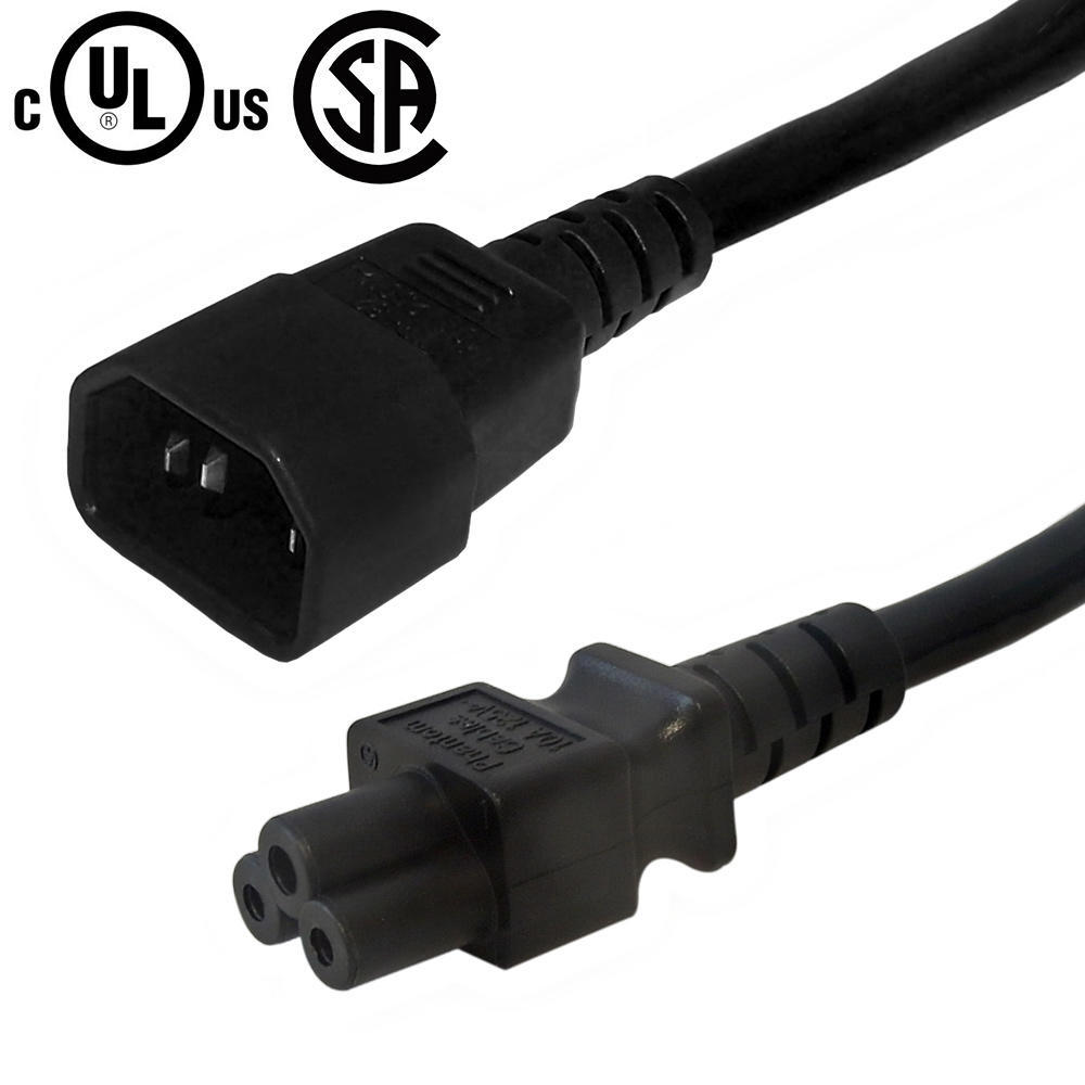C14 to C5 (Three Prong), 18AWG SJT (10A 125V)