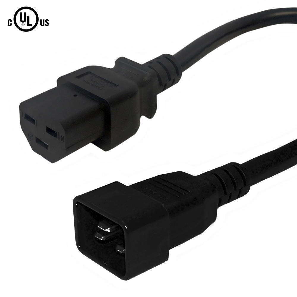 IEC C20 to IEC C21 Power Cable - 12AWG SJT