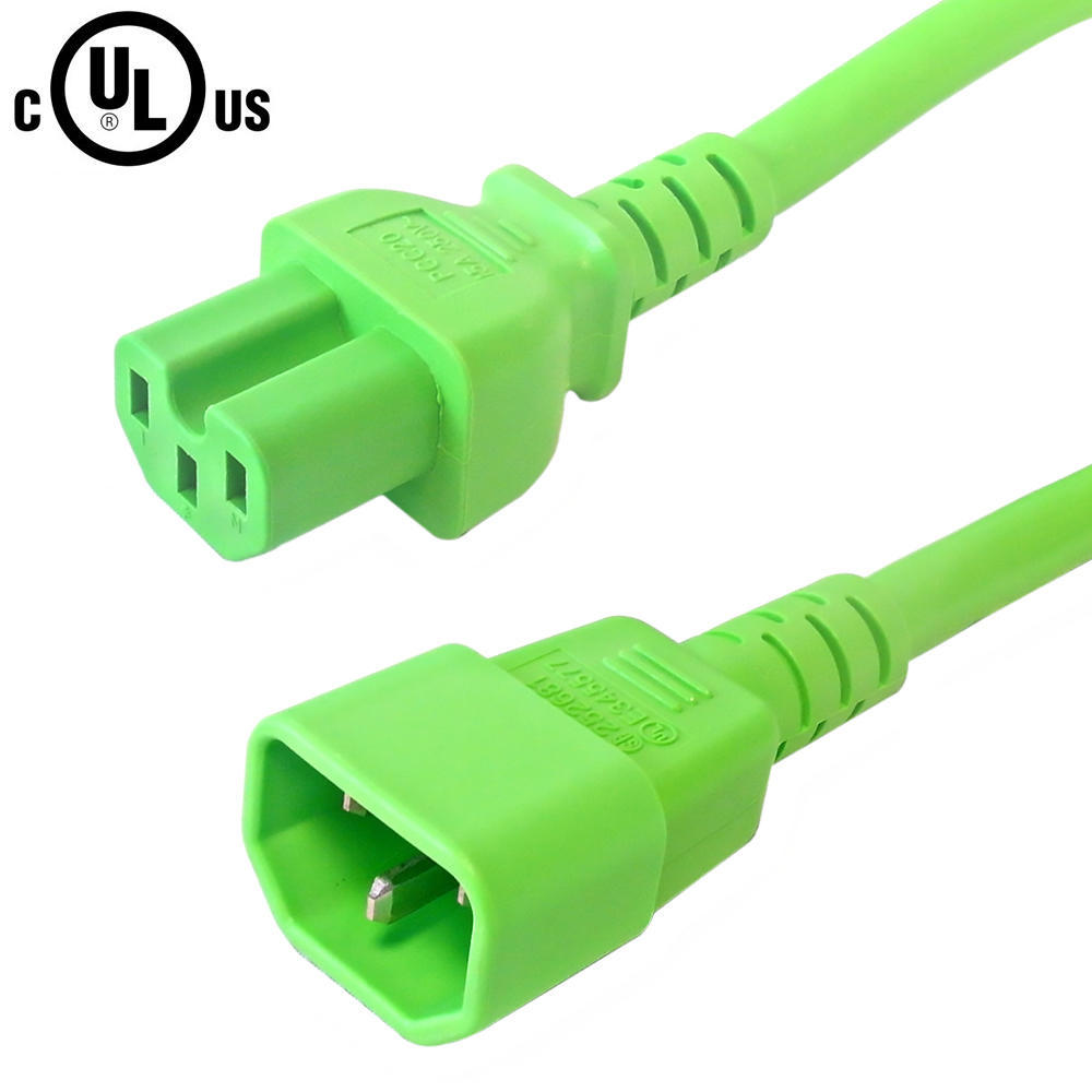 Durable IEC C14 to IEC C15 Power Cord - 3ft