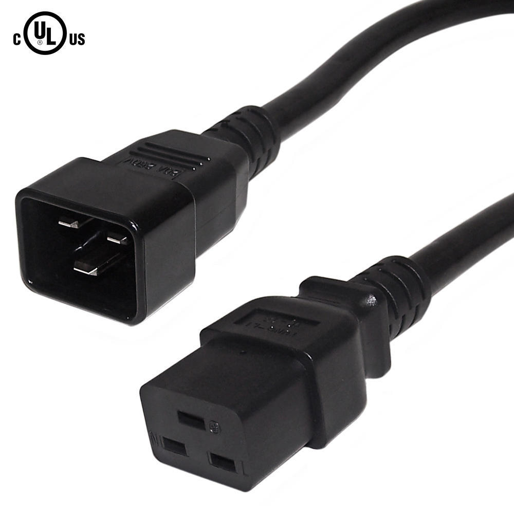 IEC C19 to IEC C20 Power Cable - 12AWG SJT
