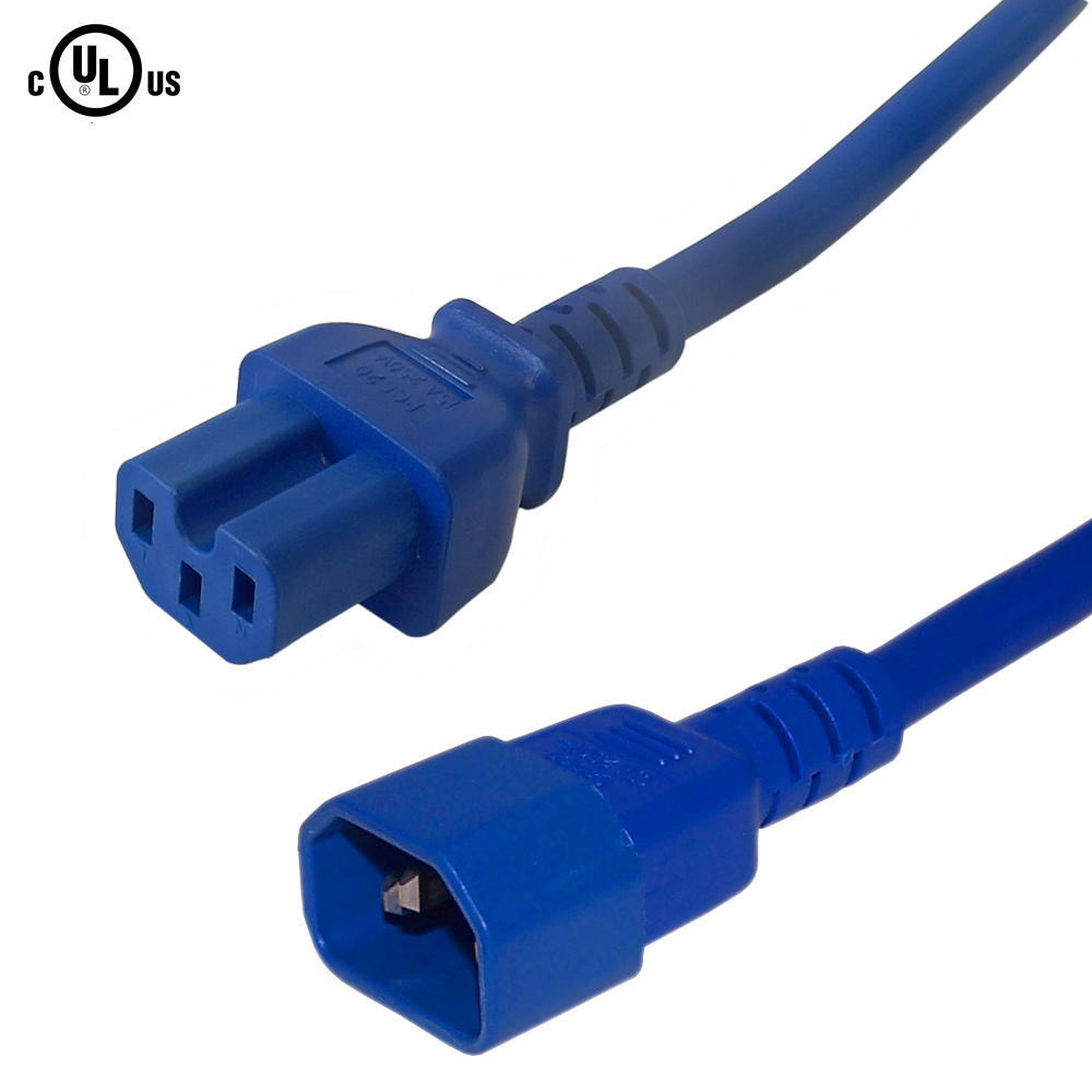 Durable IEC C14 to IEC C15 Power Cord - 3ft