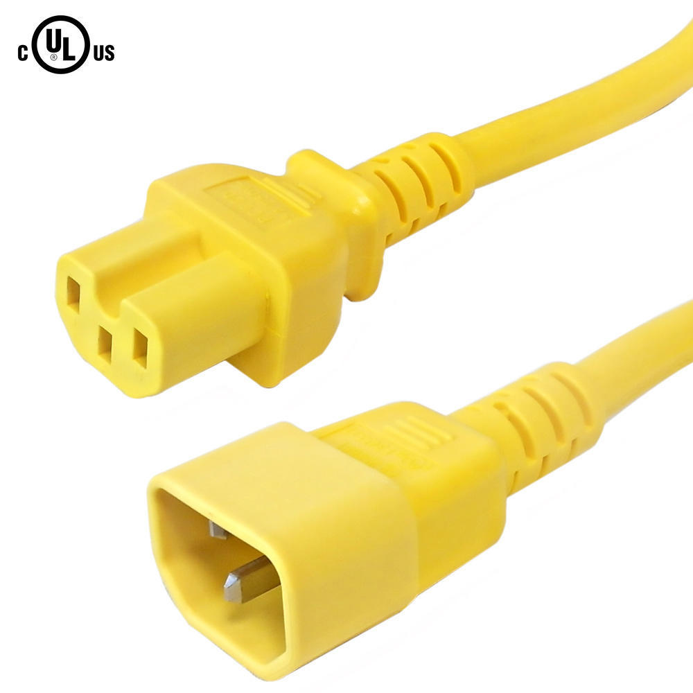 Durable IEC C14 to IEC C15 Power Cord - 3ft