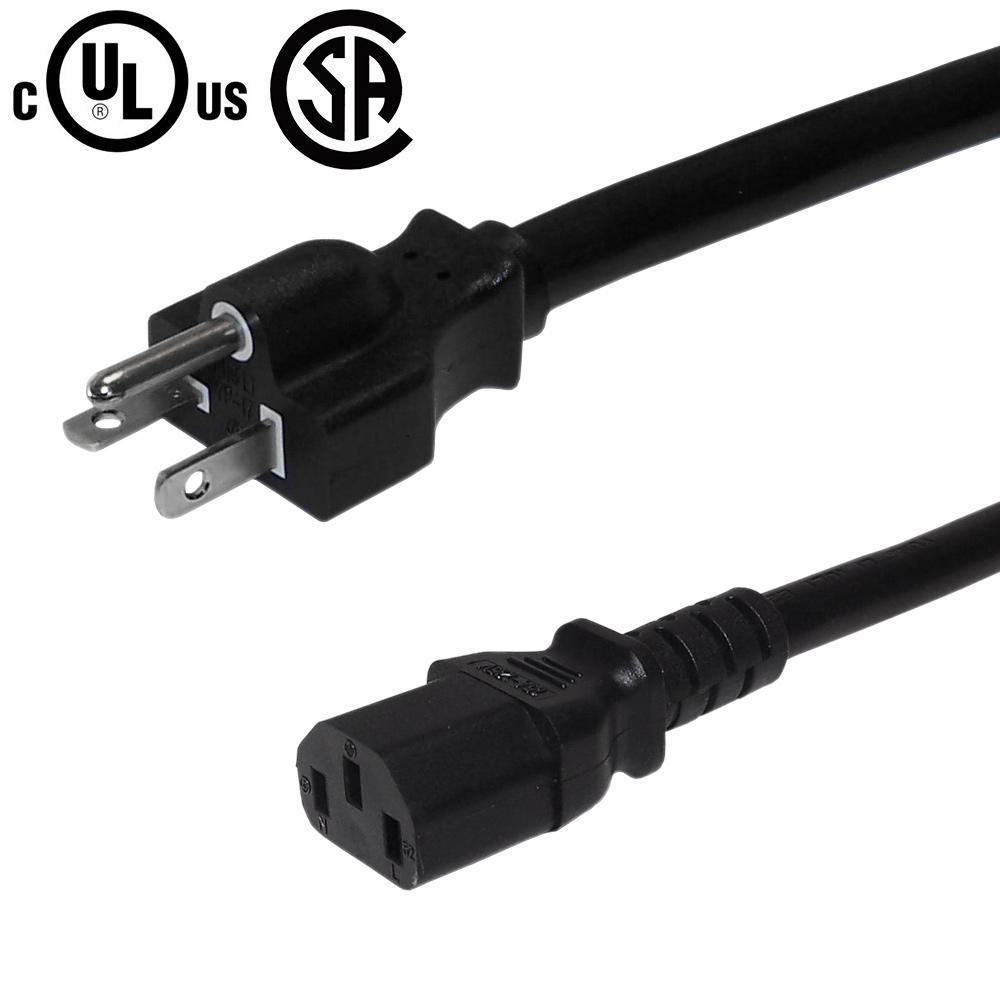 NEMA 5-20P to IEC C13 Power Cable - 14AWG SJT