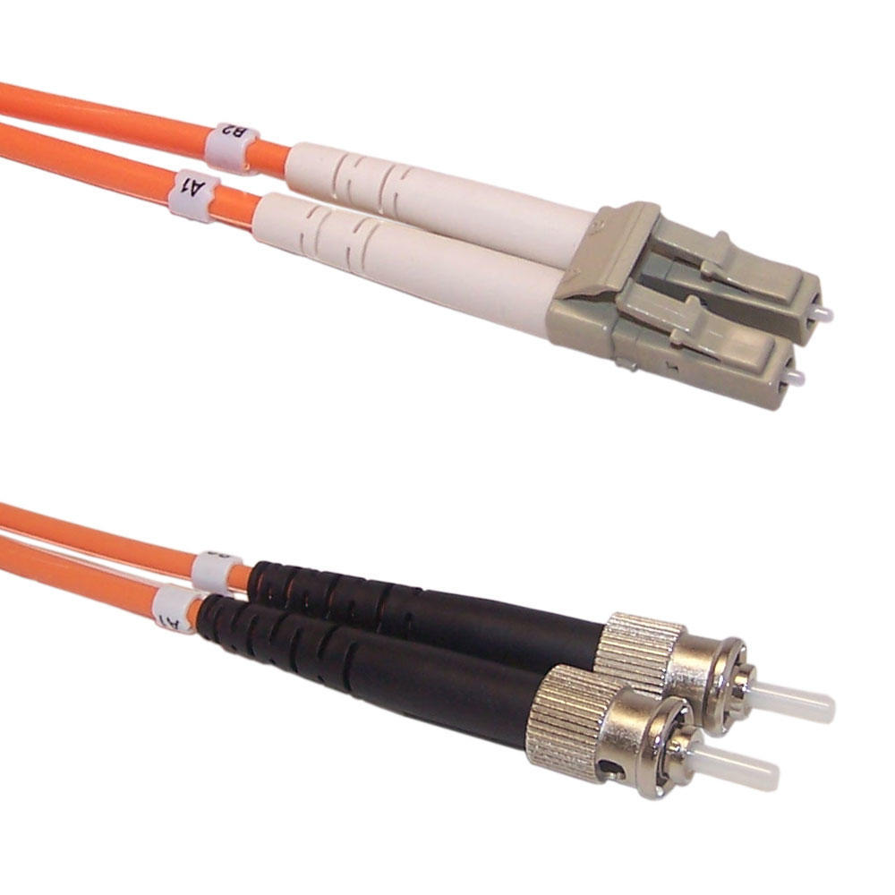 Multimode Duplex LC/ST 50 micron Fiber Cable - 3mm Jacket