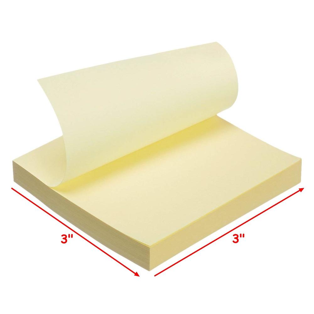 Self-Stick Notes, Yellow, 100 Sheets/Pack - Moustache®