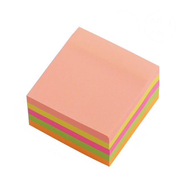 Self-Stick Notes, 3" x 3" (75 x 75mm), 400 Sheets, 5 Assorted Neon ...
