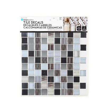 Tile Wall Decals Peel and Stick Self-Adhesive Square Gloss 10"x10 ...