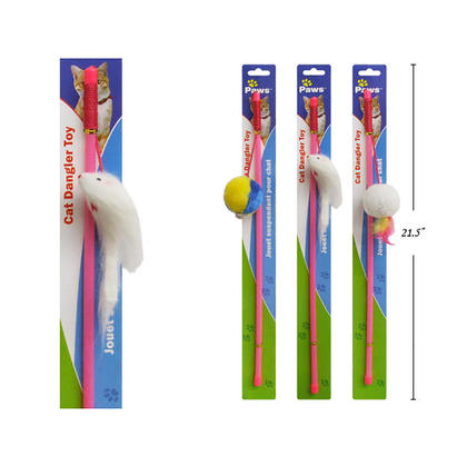 18" Cat Dangler Toy, Cat Fishing Rod, 1 Randomized Style Per Pack - Paws