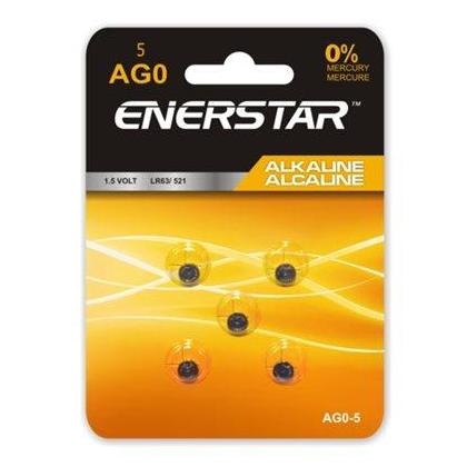Enerstar Alkaline AG0 Cell Batteries 5/pack