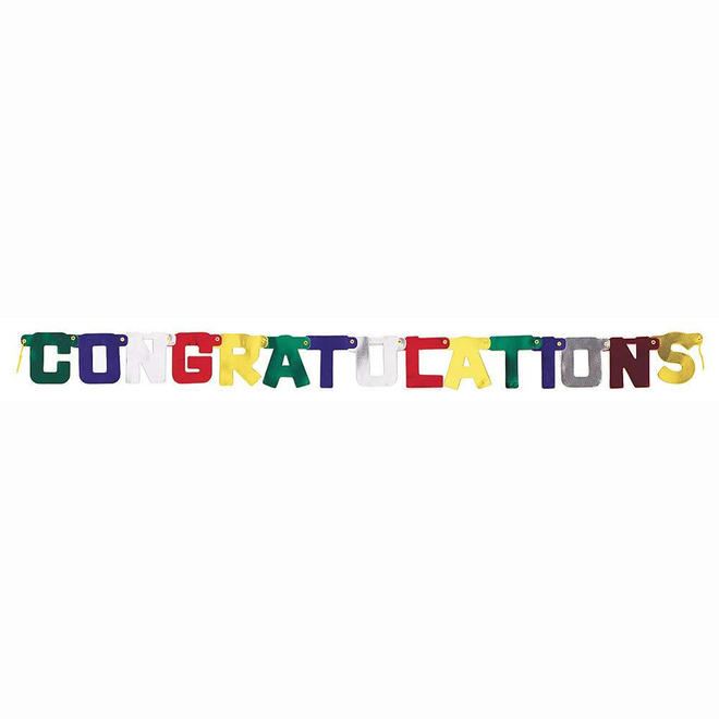 Bannière jointe de félicitations de luxe pour la décoration de fêtes, 4ft