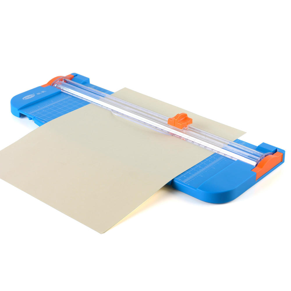 Paper Cutter, Portable 12" Paper trimmer with Safety Hidden Blade