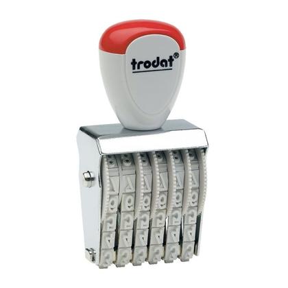 Trodat® Classic Numbering Stamp with Rubber Bands, Six rubber bands ...