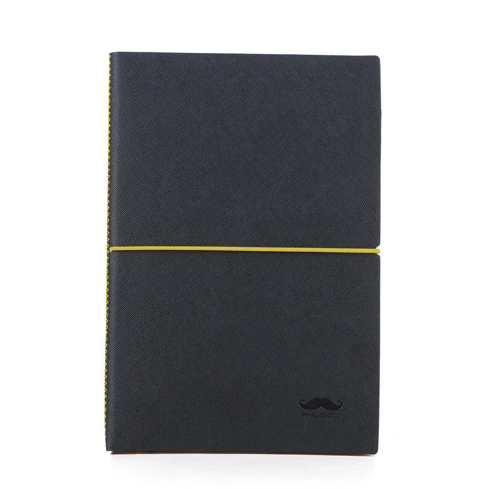PU Notebook with Rubber Band Closure, 96 Sheets, A5 - Moustache®