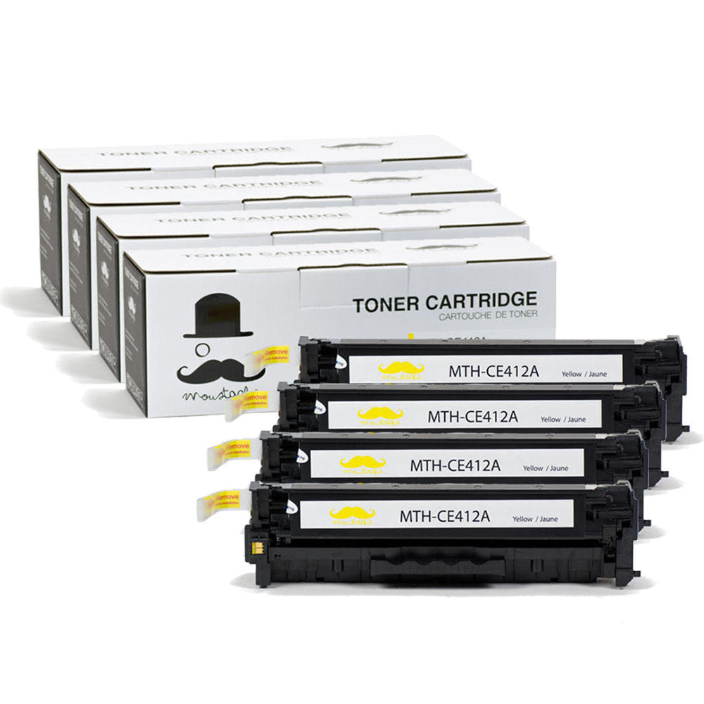 Remanufactured HP 305A CE412A Yellow Toner Cartridge - Moustache®