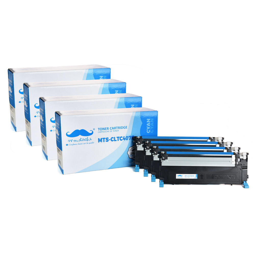 Samsung CLT-C407S cartouche de toner compatible cyan - Moustache®