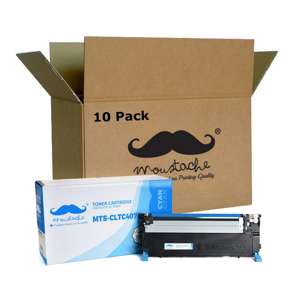 Samsung CLT-C407S cartouche de toner compatible cyan - Moustache®