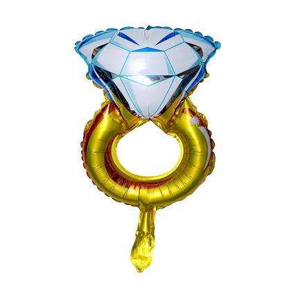 Foil Balloon Diamond Ring Mylar Helium Balloon Party Decor 19 ...